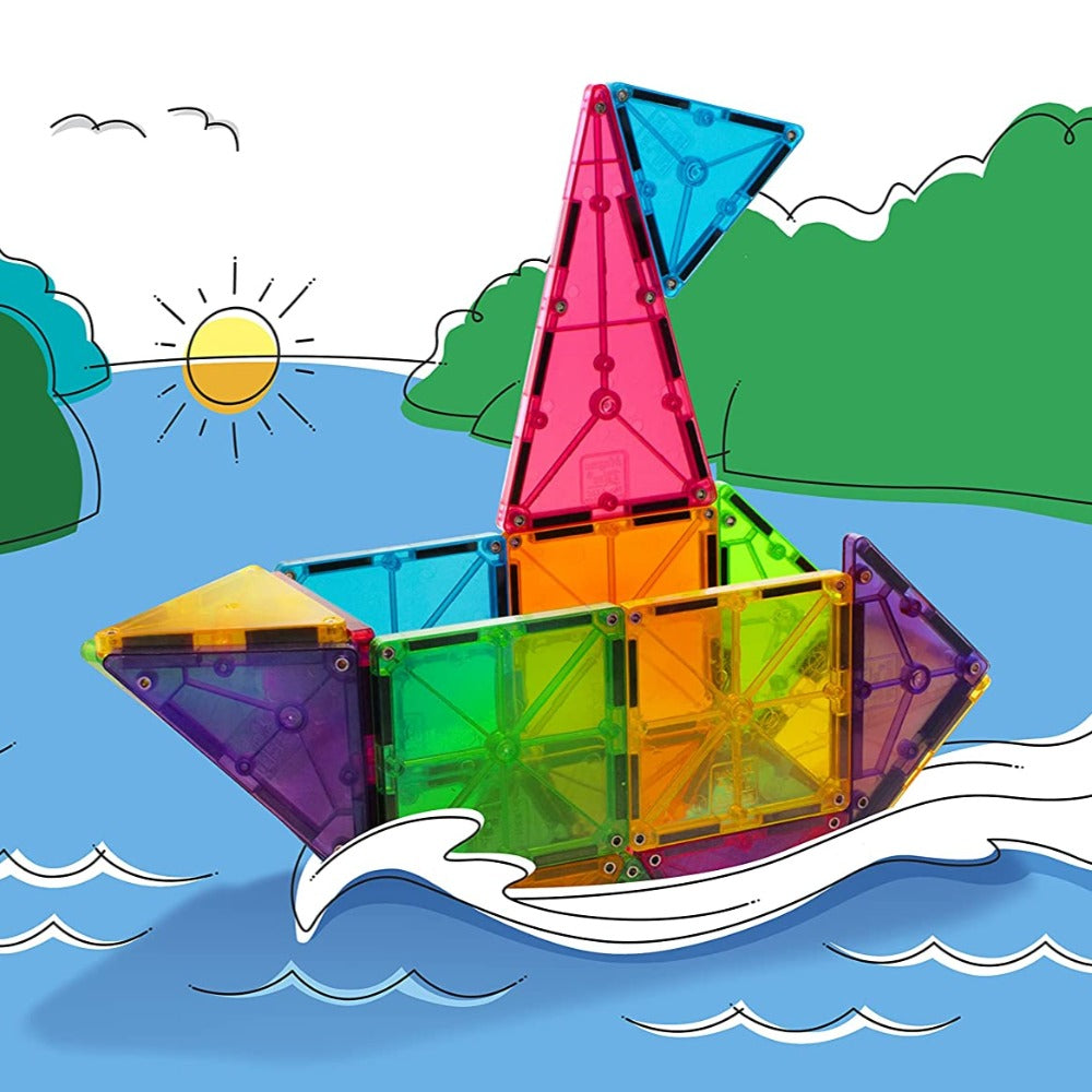 Giromag 32 Pcs Magnetic Tiles Building Blocks – Toy Time