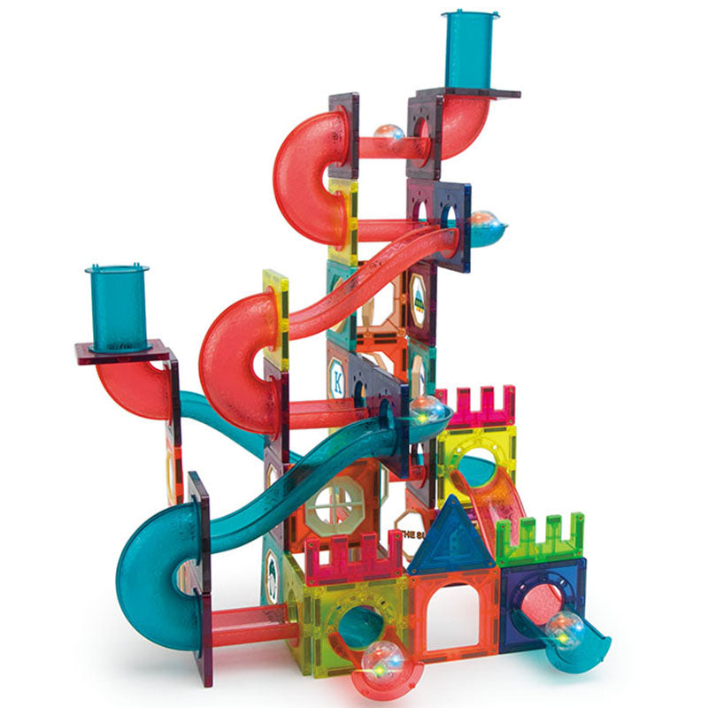 Giromag 110 Pcs Magnetic Tiles Building Blocks Marble Run – Toy Time